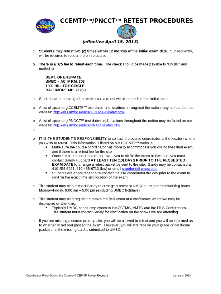Ccemtpsm_pncctsm_retest_procedures Doc Template | pdfFiller