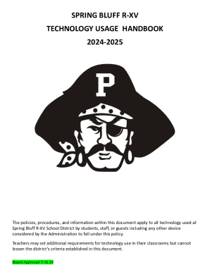 Fillable Online Spring Bluff R-xv School District Technology Usage ...