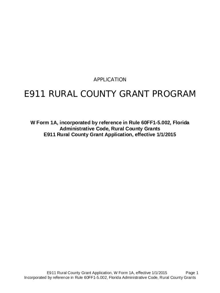e911 rural county grant program application Doc Template | pdfFiller