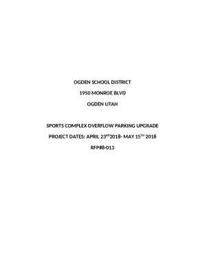 Sports Complex Overflow Parking Upgrade Rfp Doc Template | pdfFiller