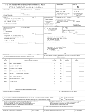 Sf 1449 Solicitation/contract/order for Commercial Items Doc Template ...