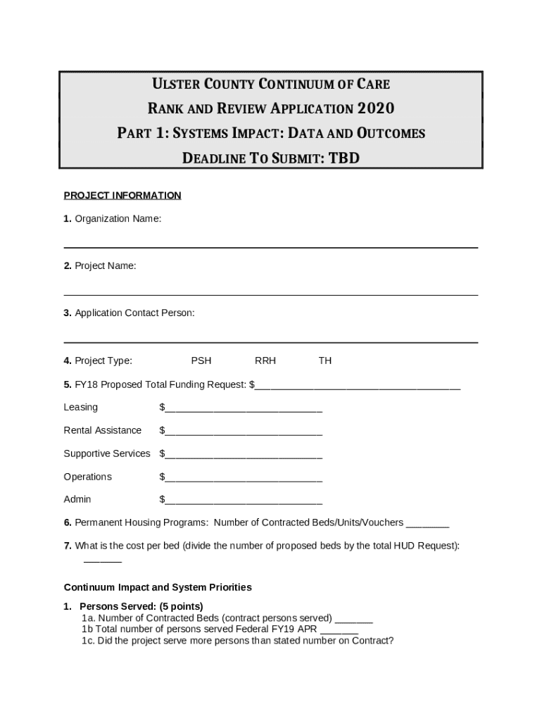 Continuum of Care Application Archives Doc Template | pdfFiller