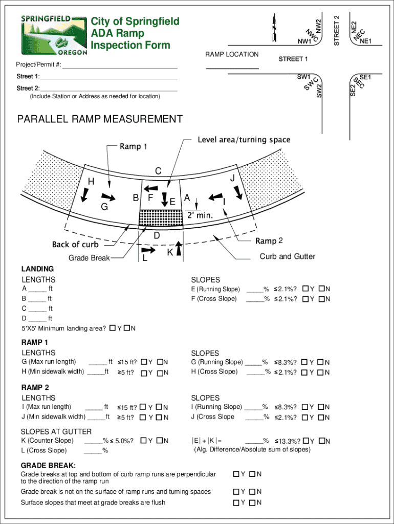 Fillable Online Ada Ramp Inspection Form - City of Springfield 2024 Fax ...