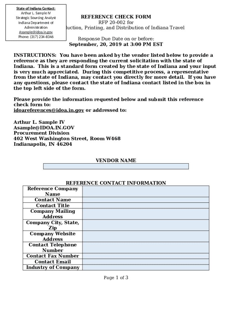 Reference Check Doc Template | pdfFiller