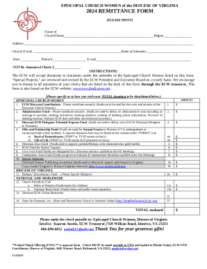 ECW and Related s - ecwvirginia thediocese Doc Template | pdfFiller