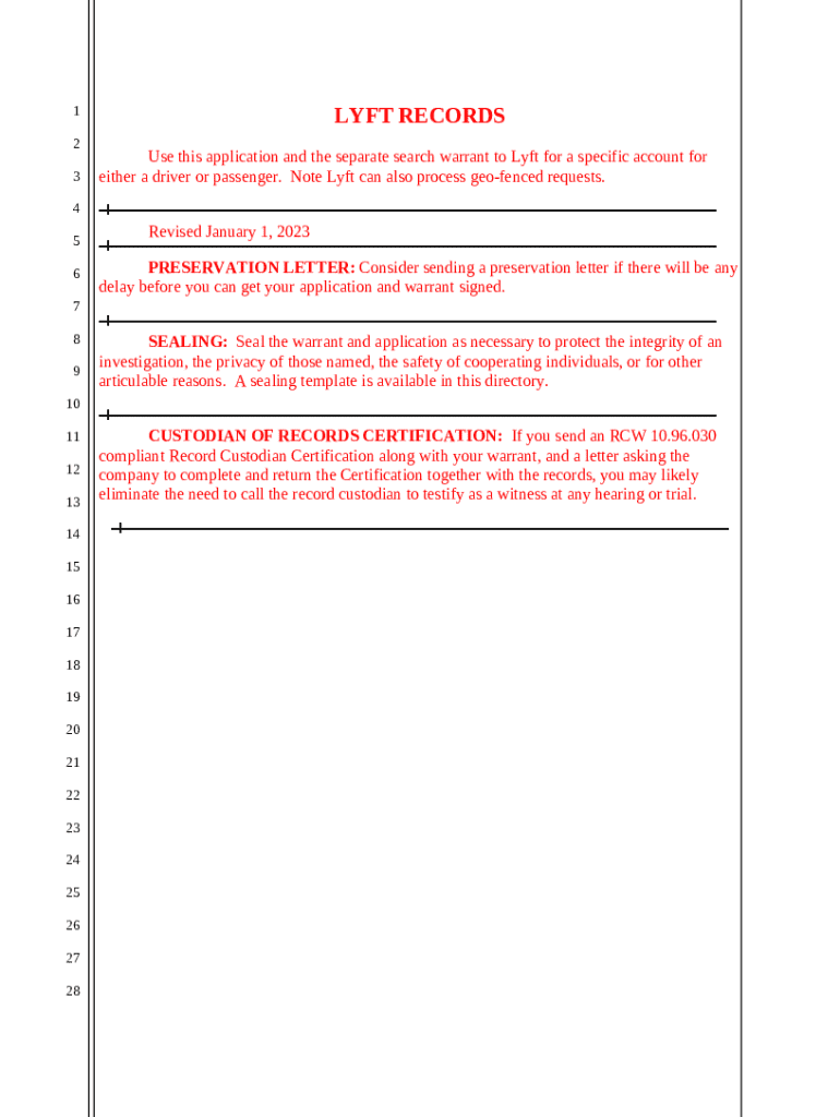 Lyft_records Doc Template | pdfFiller