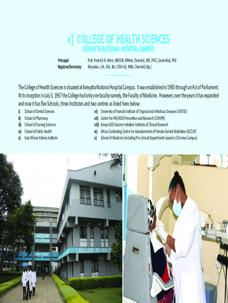 Fillable Online v COLLEGE OF HEALTH SCIENCES - Uon Digital Repository ...