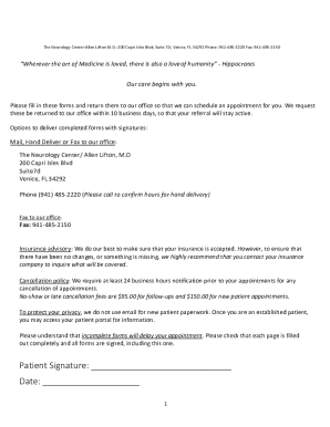 Fillable Online Neurology Center Patient Referral Form 2023 - Allen ...