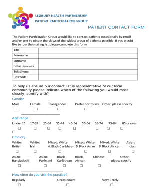 PPG - About the Patient Group Doc Template | pdfFiller