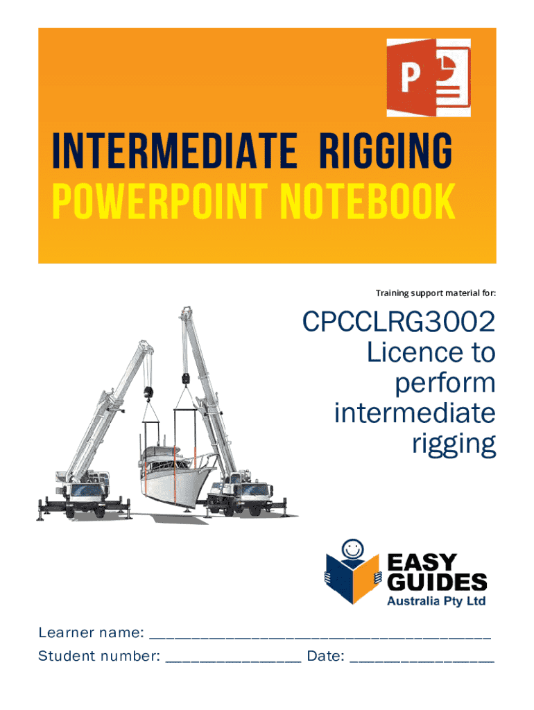 Fillable Online RIGGING INTERMEDIATE SAFETY & LICENCE GUIDE Fax Email Print - pdfFiller