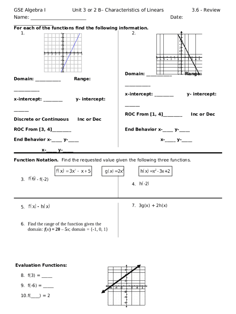 Quadratic Functions: Standard Assignment Flashcards Doc Template | pdfFiller