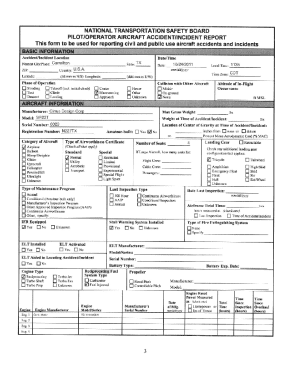 Fillable Online Ntsb 2011 Aircraft Accident Incident Report Analysis ...