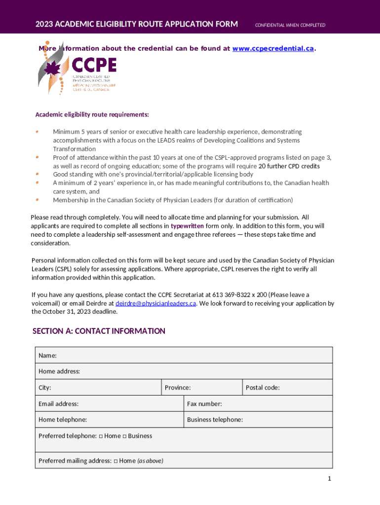 Ccpe Application Doc Template | pdfFiller