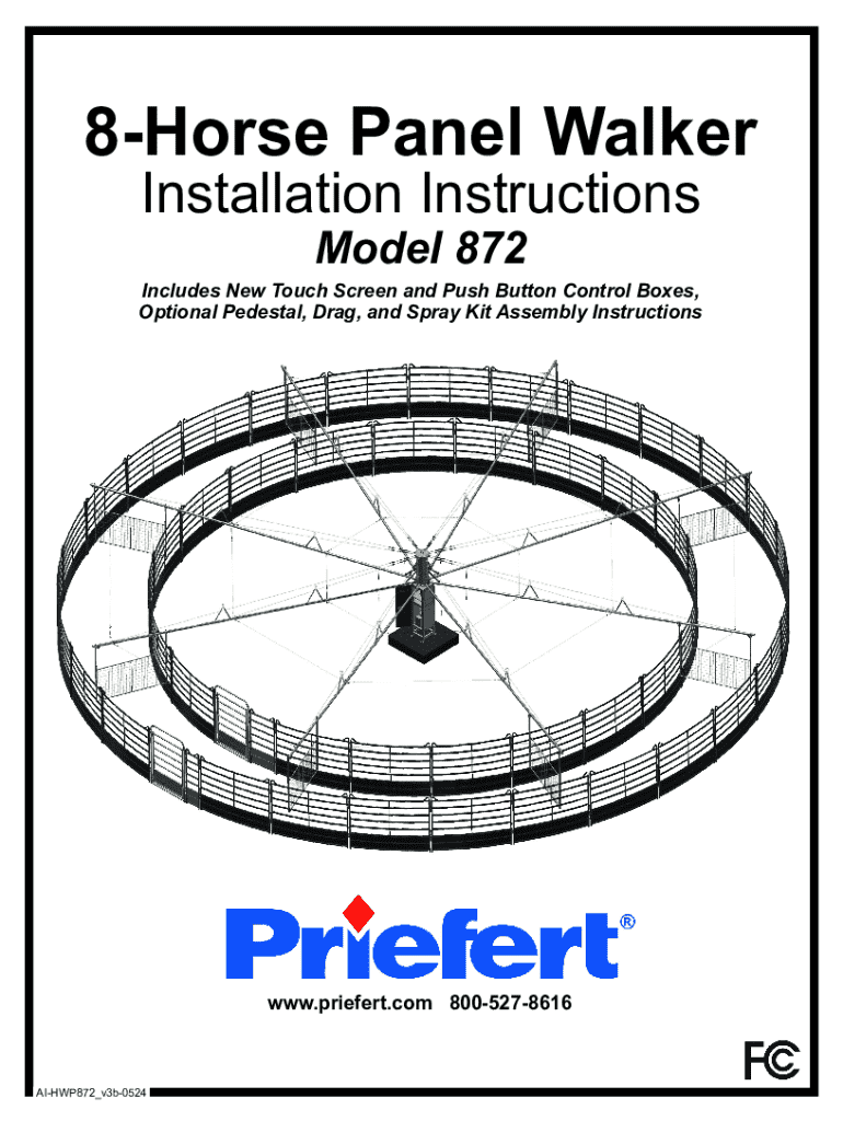 Fillable Online 4-Horse Panel Walker - Installation Instructions Fax ...
