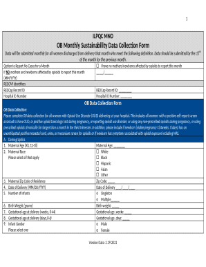 Ob Monthly Sustainability Data Collection Doc Template | pdfFiller