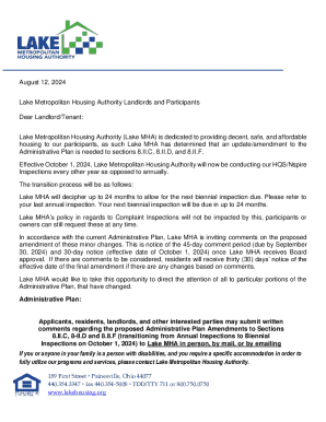 Fillable Online Notice of Administrative Plan Amendment - Biennial ...