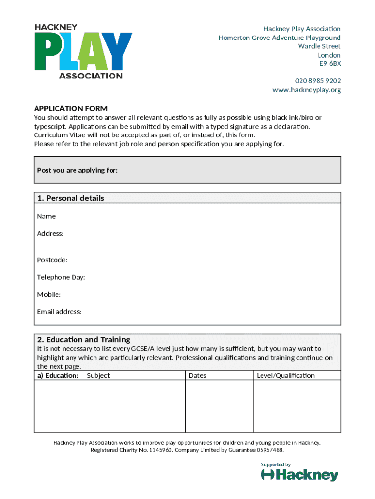 Application Doc Template | pdfFiller