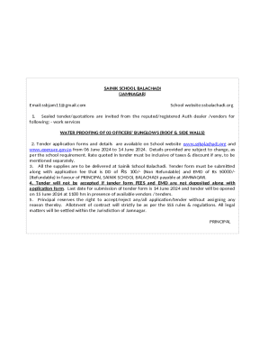 Application for Tender Doc Template | pdfFiller