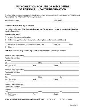 Fillable Online Authorization for Health Information Disclosure 2023 ...