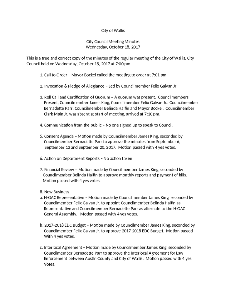 Controversy overflows Wallis City Council Doc Template | pdfFiller