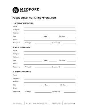Fillable Online Public Street Re-naming Application 2021 - City of ...