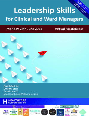 Fillable Online Leadership Skills for Clinical and Ward Managers 2024 ...