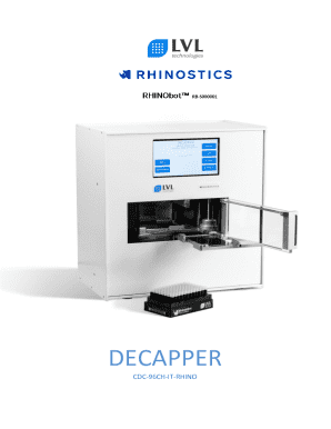 Fillable Online Cdc-96ch-it-rhino Decapper Device Instruction Manual ...