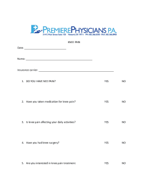 Fillable Online Knee Pain Assessment Questionnaire 2023 Fax Email Print ...