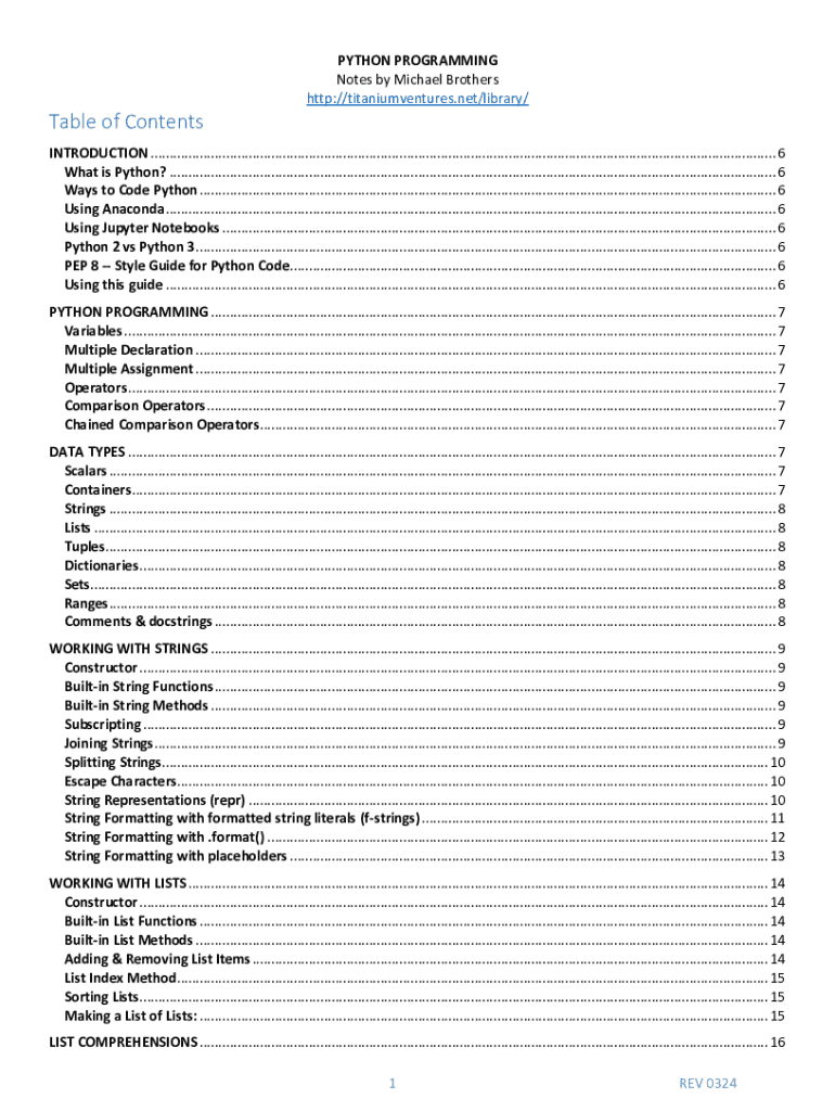 Fillable Online PYTHON PROGRAMMING NOTES.pdf Fax Email Print - pdfFiller