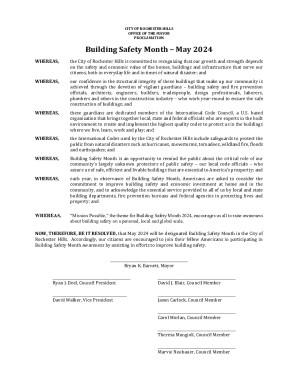Fillable Online Proclamation for Building Safety Month 2024 in ...