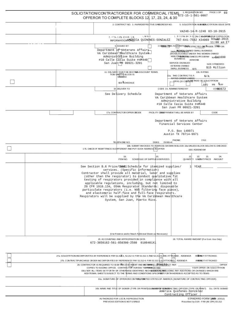 respirator fit testing services - VA Vendor Portal Doc Template | pdfFiller