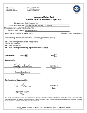 Fillable Online Hazardous Metals Test Report - Astm F2075-15 - 2019 Fax ...