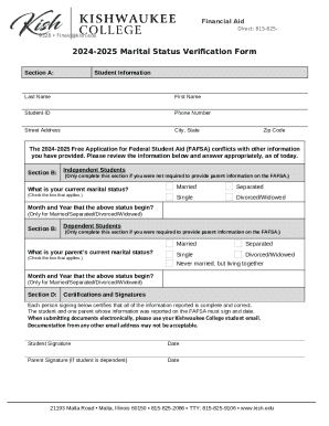 Marital Status Verification Doc Template | pdfFiller