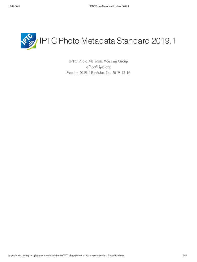 Fillable Online IPTC releases new metadata standard Fax Email Print - pdfFiller