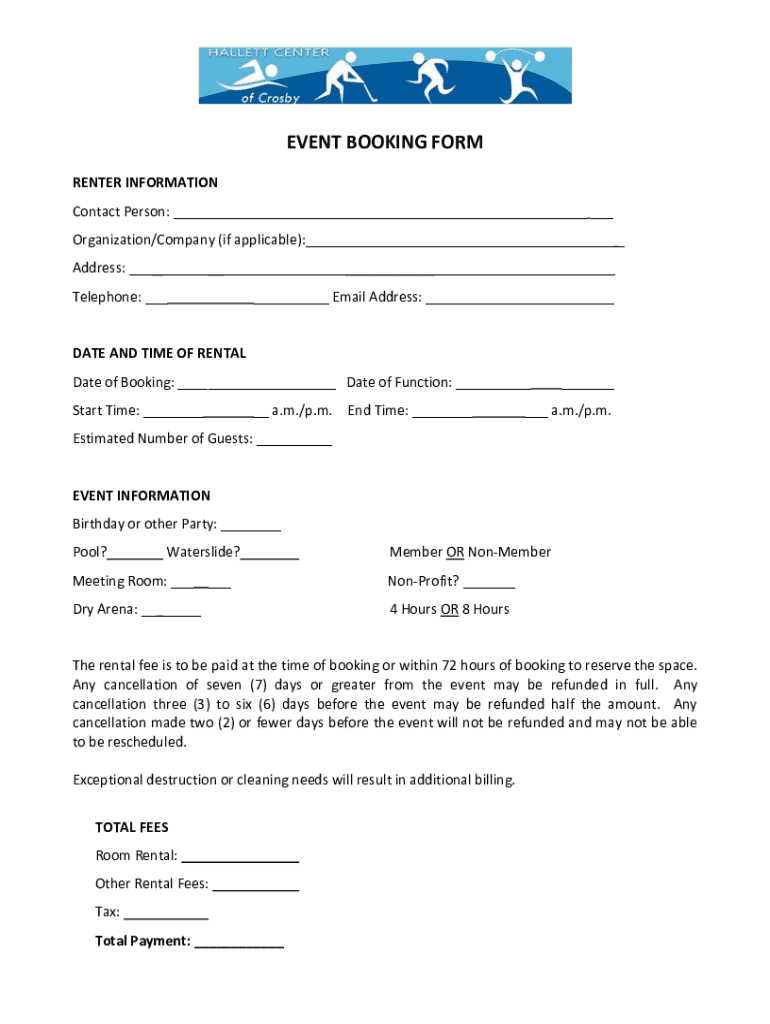 Fillable Online 4. Special Event Rental Agreement Fax Email Print ...