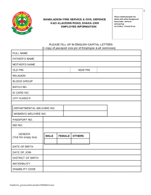 Employee Ination Doc Template | pdfFiller