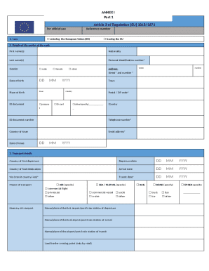 Cash Declaration Doc Template | pdfFiller