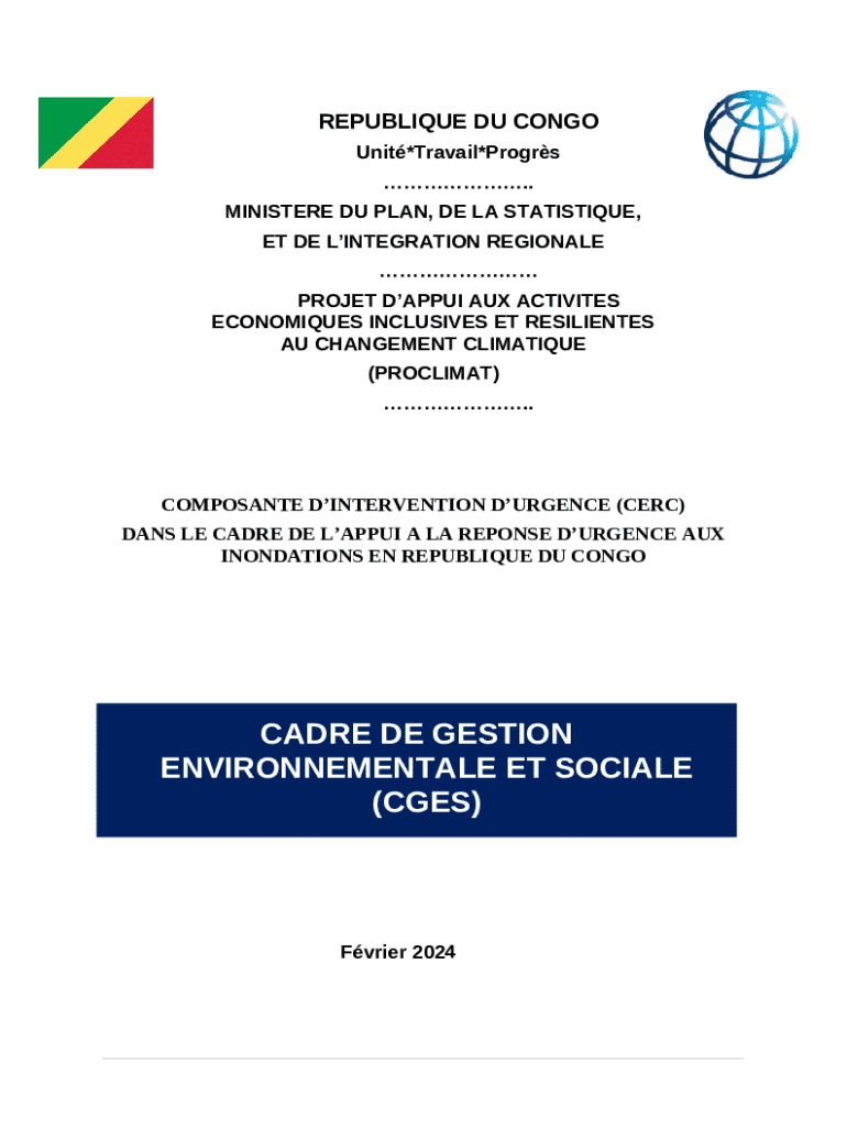 CERC - Environmental and Social Management Framework (CERC-ESMF ...