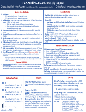 Fillable Online Unitedhealthcare Fully Insured Plans 2024: Ca 1-100 ...