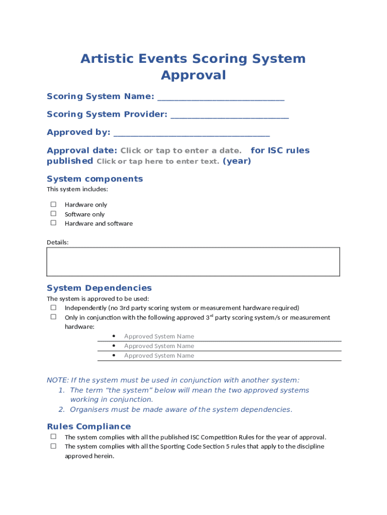 Freefall Style & Accuracy Landing - ISC Approval Doc Template | pdfFiller