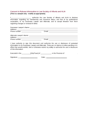Consent-to-Release-Ination-to-Law-Society-of-Alberta- ... Doc Template | pdfFiller