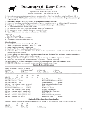 Fillable Online 2024 Dairy Goat Show Entry - Huntingdon County Fair Fax ...