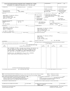 Sf 1449 Solicitation/contract/order for Commercial Items Doc Template ...