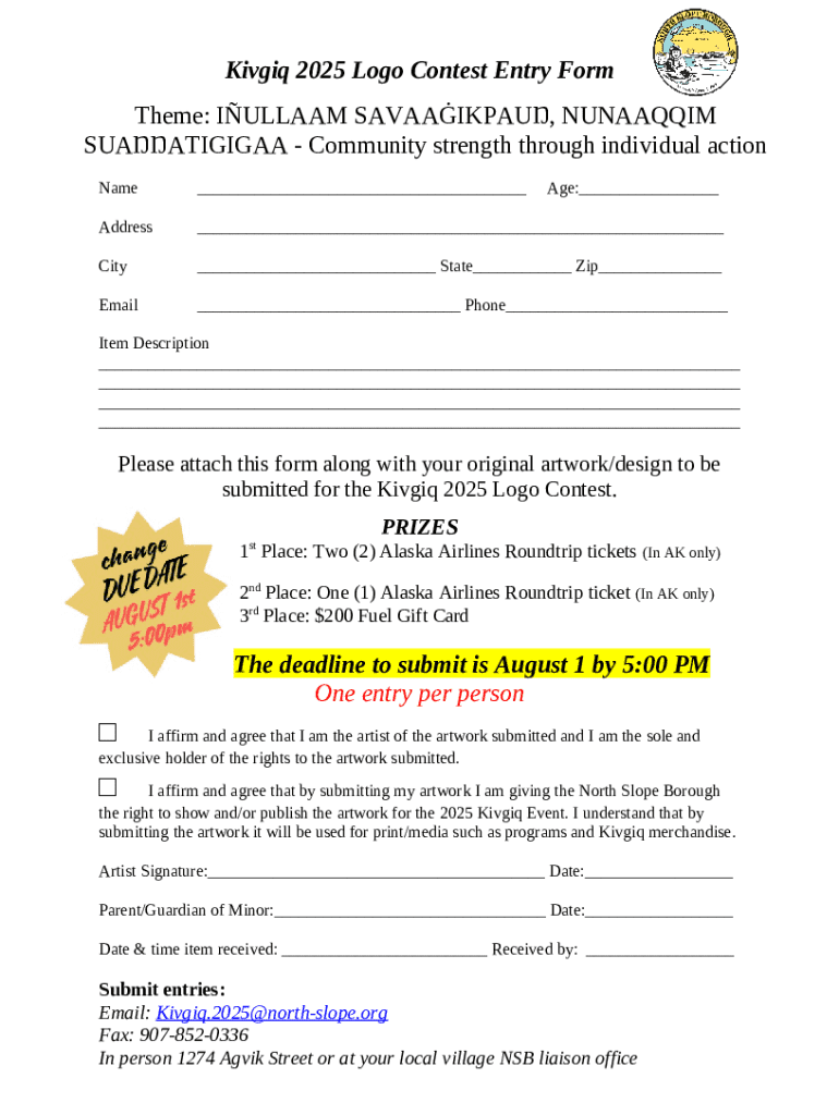 Kivgiq 2025 Logo Contest Entry Doc Template | pdfFiller