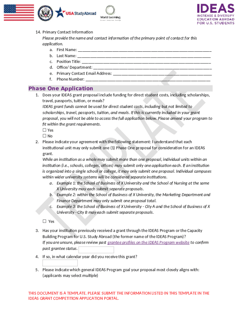 Appendix B: Phase One Application Template Doc Template | pdfFiller