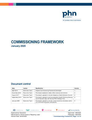 Fillable Online Commissioning Framework 2020: Enhancing Health Equity and Collaboration Fax ...