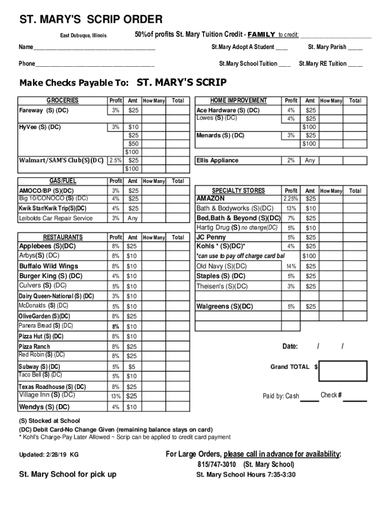 Fillable Online Saint Mary and Nativity of the Blessed Virgin Mary ...