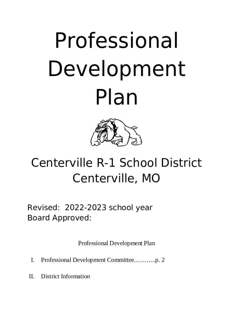 Professional Development Plan Doc Template | pdfFiller