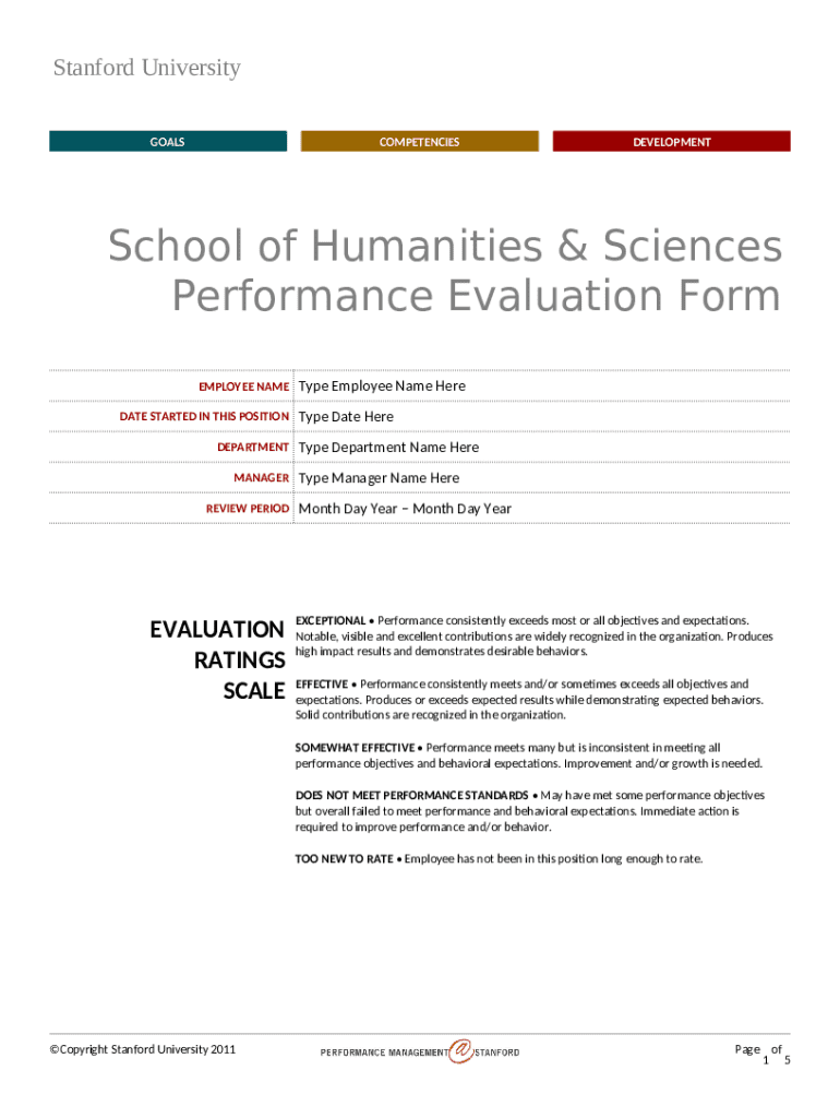 Perance Evaluation Doc Template | pdfFiller