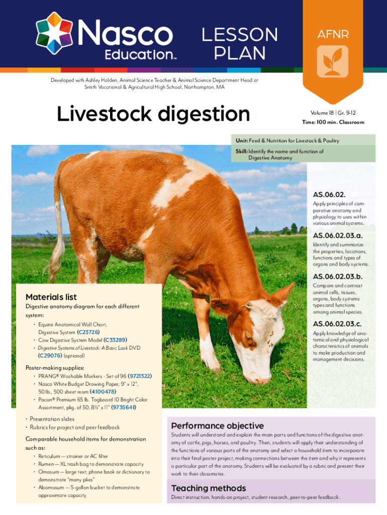 Fillable Online Livestock Digestion Systems: Understanding Animal ...